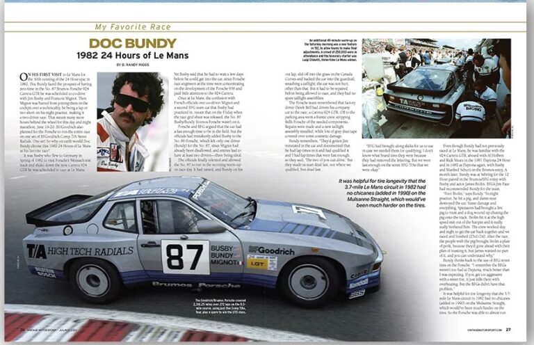 Racing Against the Odds: Doc Bundy’s Journey to Le Mans – Gran Touring ...